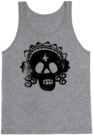 Sugar Skull Bride Tank Top - Chocolate Is My Bae - Free Transparent PNG ...