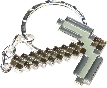 Download Minecraft - Pickaxe Keychain PNG Image with No Background ...
