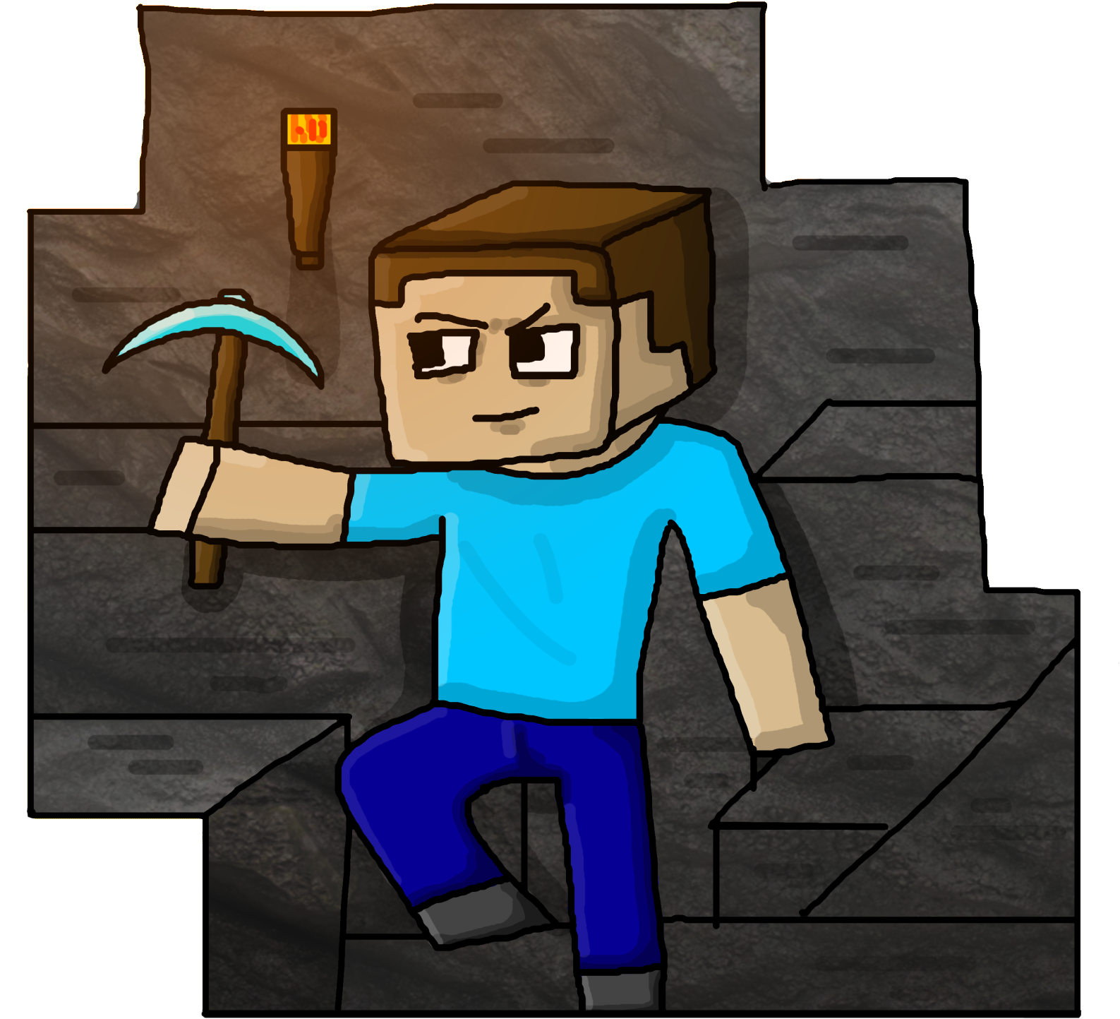 Drawn Pice Minecraft - Canvas - Free Transparent PNG Download - PNGkey