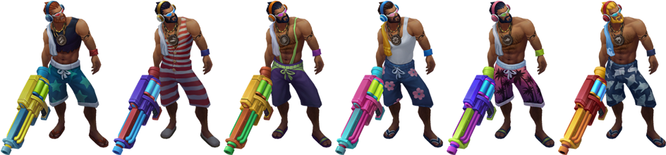 Pool Party Graves Chroma Bundle - Caitlyn Pool Party Chroma - Free ...