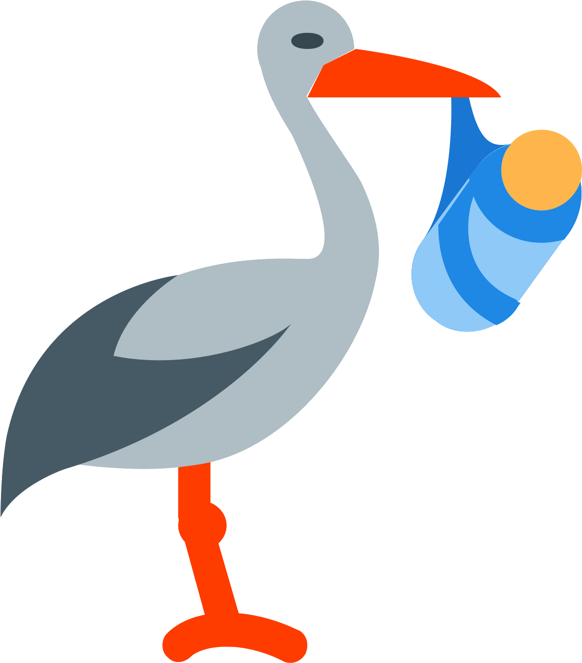 Download Stork With Bundle Icon - Stork PNG Image with No Background ...