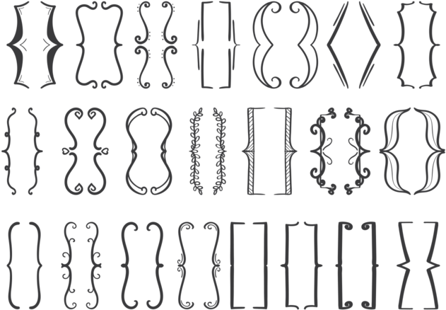 Download Bracket Icons Set - Hand Drawn Brackets Transparent PNG Image ...