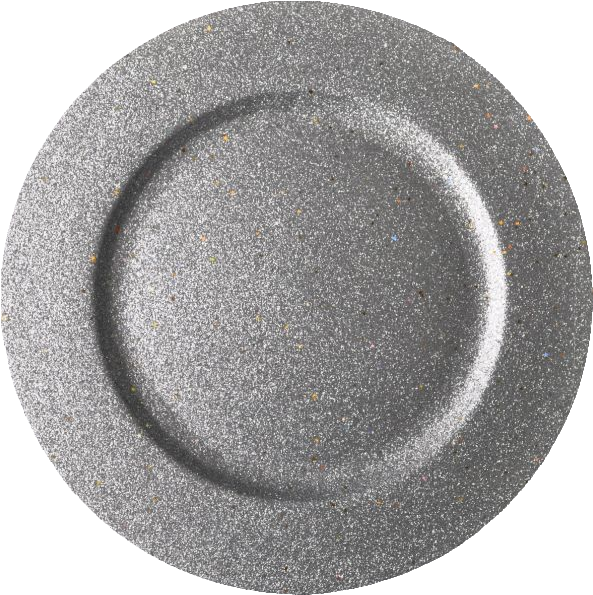 75" Glitter & Stars Silver Lacquer Charger - Free Transparent PNG ...