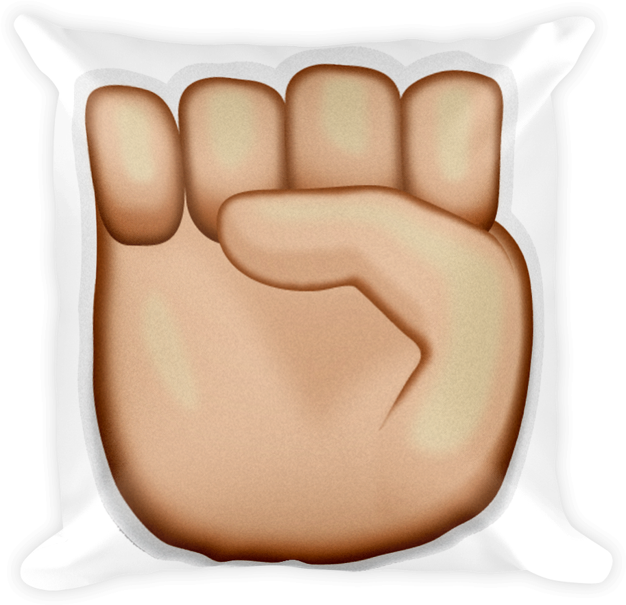 Download Emoji Pillow Raised Fist Close Hand Emoji Png Png Image With No Background