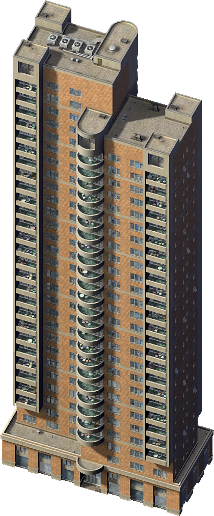 Download Zubeker's High Rise Apartments - Simcity 4 High Rise PNG Image ...
