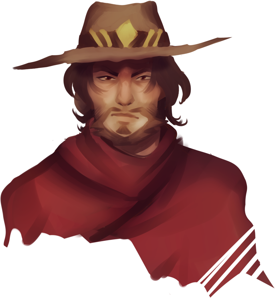 I Was Practicing New Painting Styles And Mcree Appeared - Illustration ...