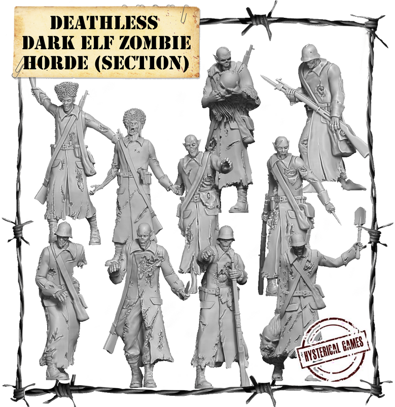 Download Deathless Dark Elf Zombie Horde - Game PNG Image with No ...