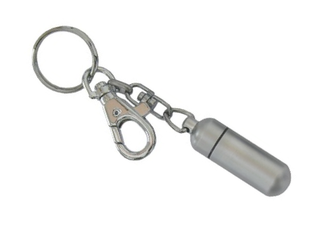 Download Satin Chrome Oil Vial Keychain PNG Image with No Background ...