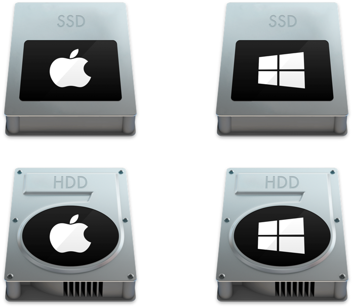 Set Of 10 Icons - Windows 10 Hard Drive Icon - Free Transparent PNG ...