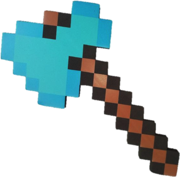 Download Diamond Axe - Minecraft Tools - Diamond Axe By Thinkgeek PNG ...