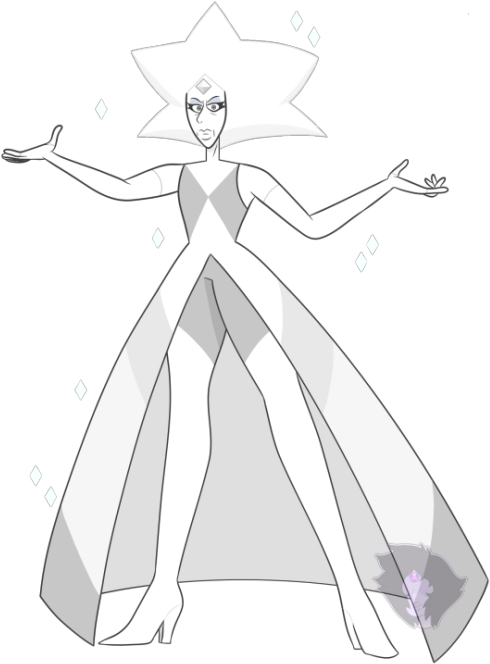 Download Image - White Diamond Su Fanart PNG Image with No Background ...