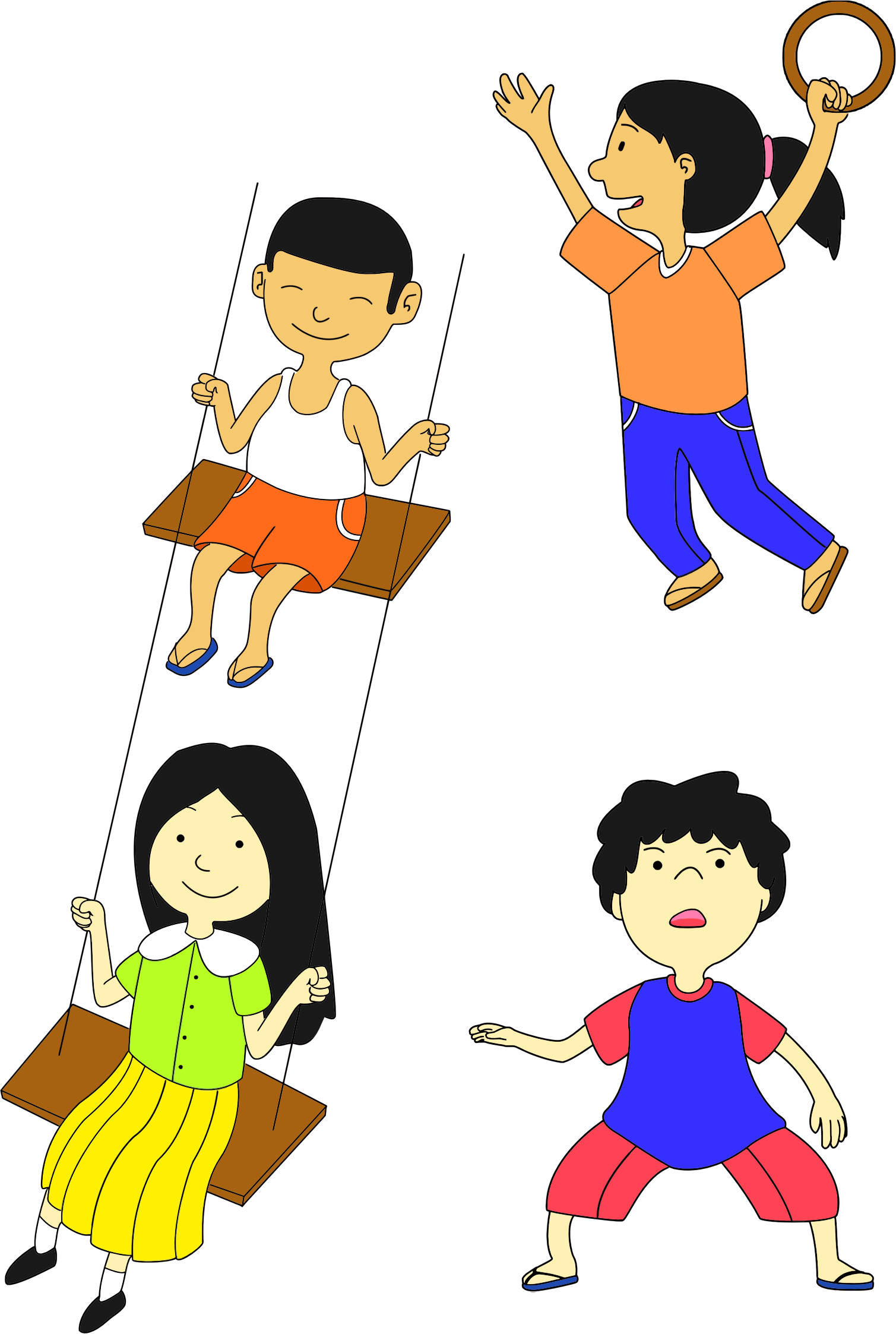 Kids Playing Clipart Png - Hinh Be Trai Hoat Hinh - Free Transparent ...