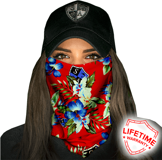 Sa Tropical Red Face Shield - Skull Tech Purple Crow - Free Transparent ...