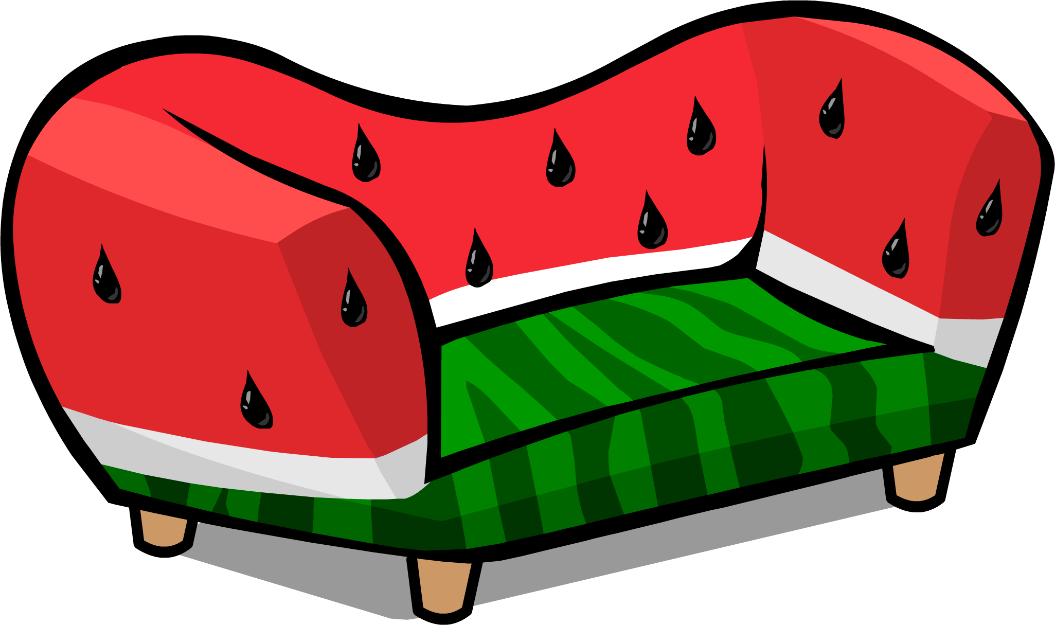 Download Watermelon Sofa Sprite 008 - Sofá Club Penguin PNG Image with ...