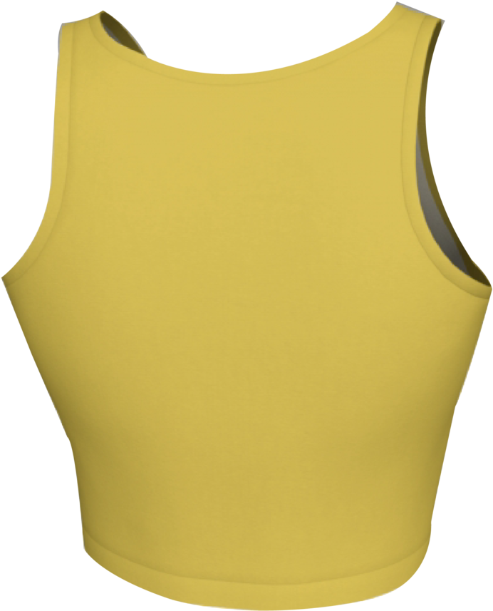 Download 1 Yellow Crop Top Back - Crop Top PNG Image with No Background ...