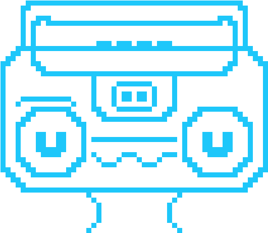 Download Boombox Man V - Pixel Art Transparent Boom Box PNG Image with ...
