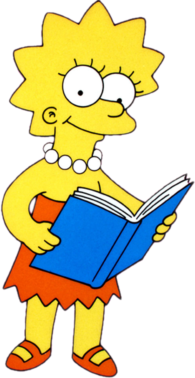 Download File History - Lisa Simpson Reading A Book PNG Image with No ...