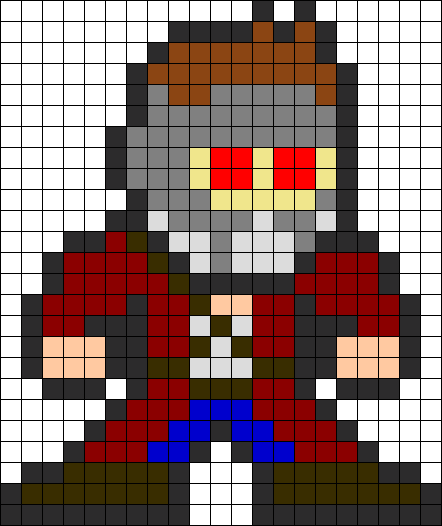 Guardians Of The Galaxy Star Lord Peter Quill Perler - Pixel Art Star ...