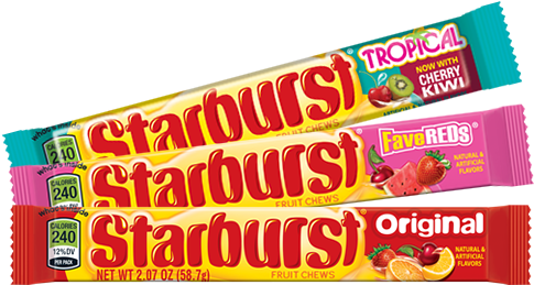Starburst Candy Png - Starburst Original Fruit Chews Candy Single Pack ...