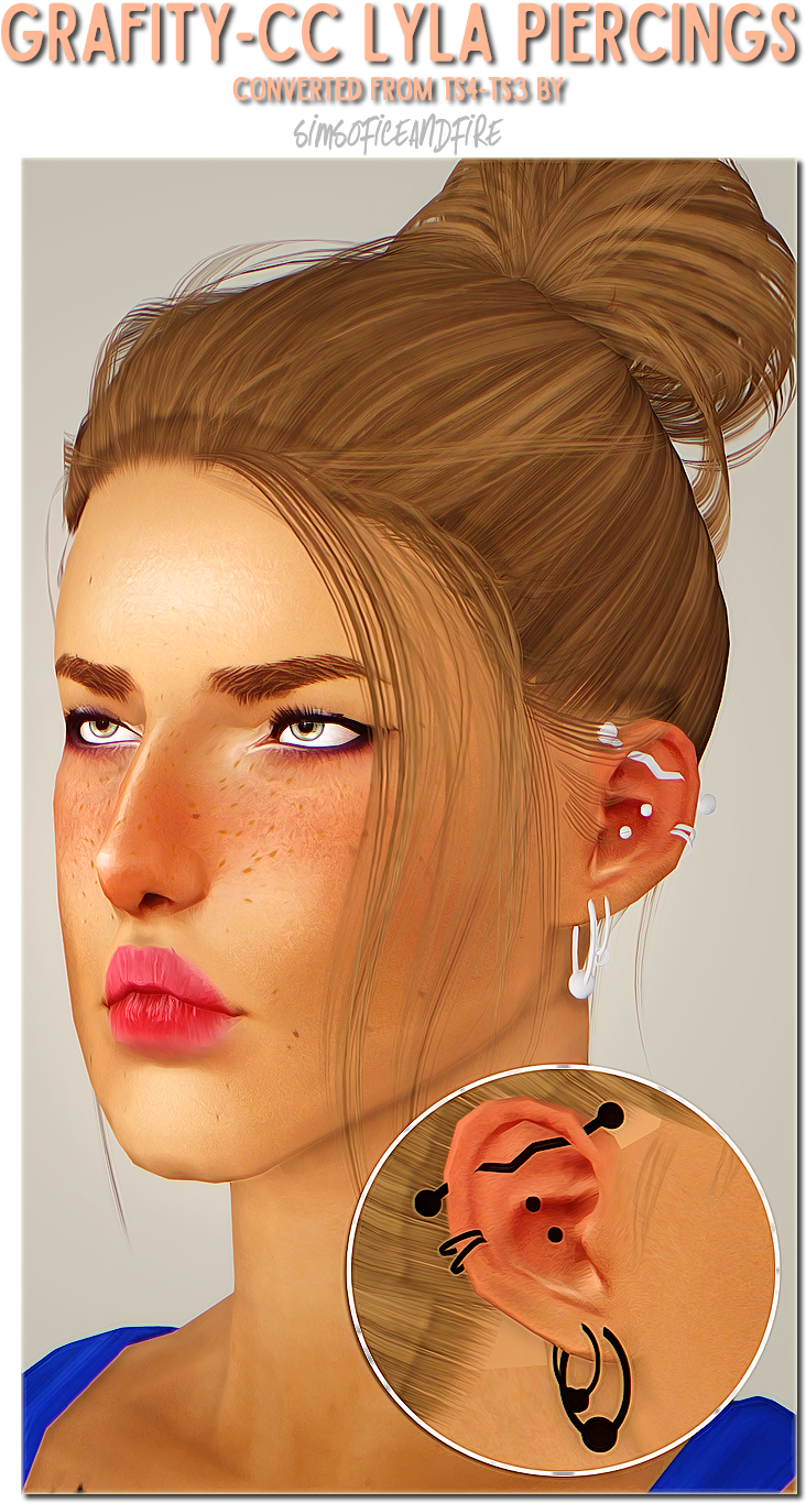 Grafity-cc Lyla Piercings • Compressed, Custom Thumbnails - The Sims 3 ...