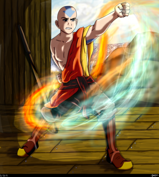 Download 'a' For Aang ' - Aang Firebending PNG Image with No Background ...