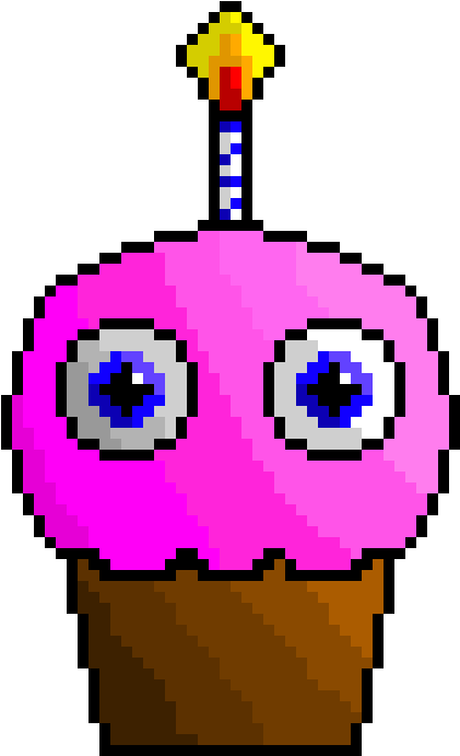 Download Fnaf Cupcake - Cupcake Fnaf Pixel Art PNG Image with No ...