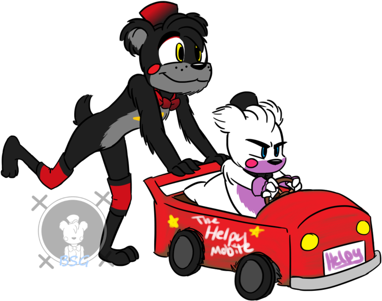 Download Awwwww So Cute - Fnaf 6 Helpy X Lefty PNG Image with No ...