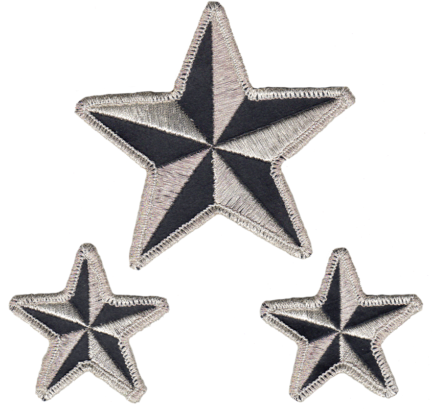 Download Nautical Stars Reflective Embroidered Patch - Star Patches ...