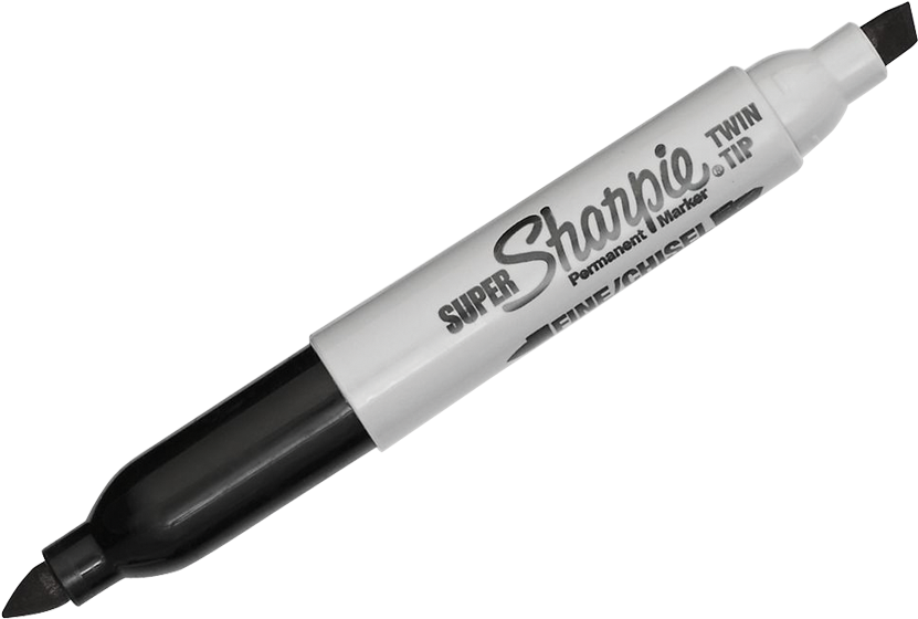 Sharpie® Super Twin Tip Marker - Thick Sharpie - Free Transparent PNG ...