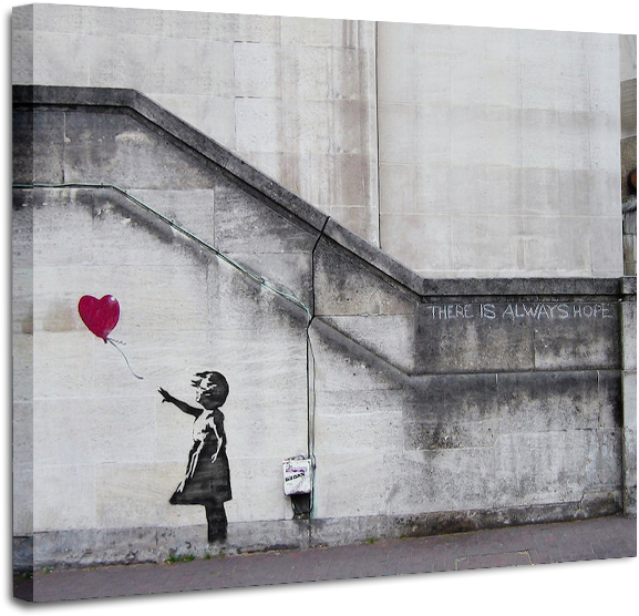 Download There Is Always Hope Balloon Girl Canvas Print By Banksy ...