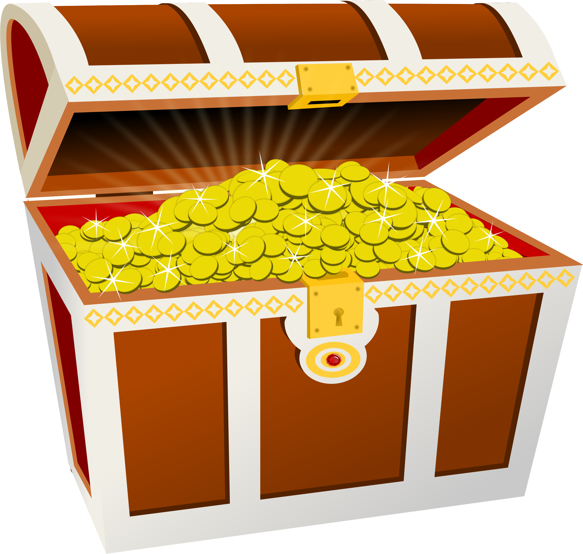 Treasure Chest Transparent Images - Gold Coin Box Png - Free ...