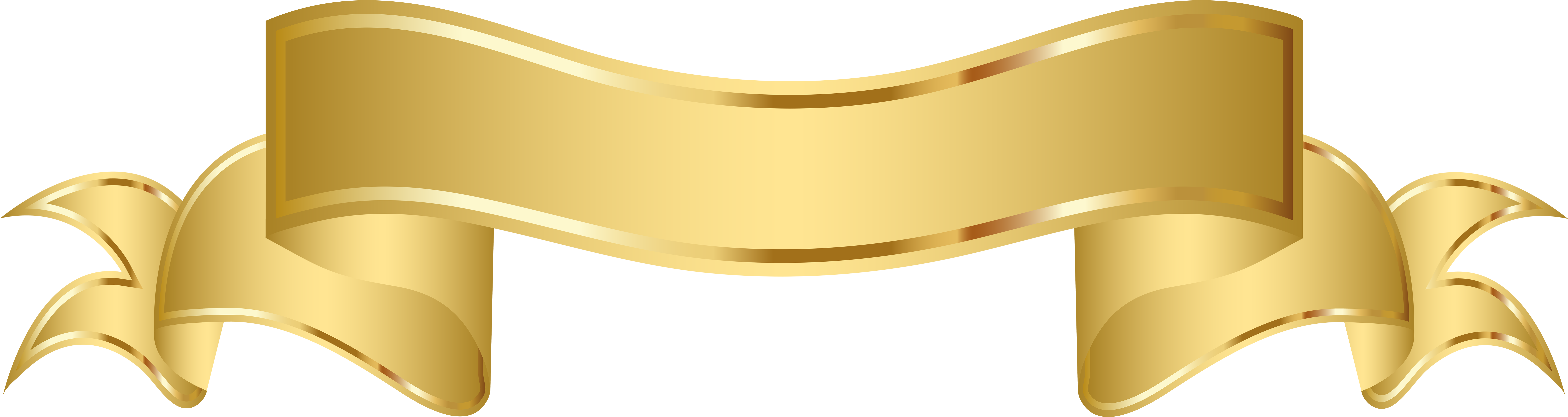 Download Gold Banner Clipart Png Image Ribbon Banner Gold Png PNG 