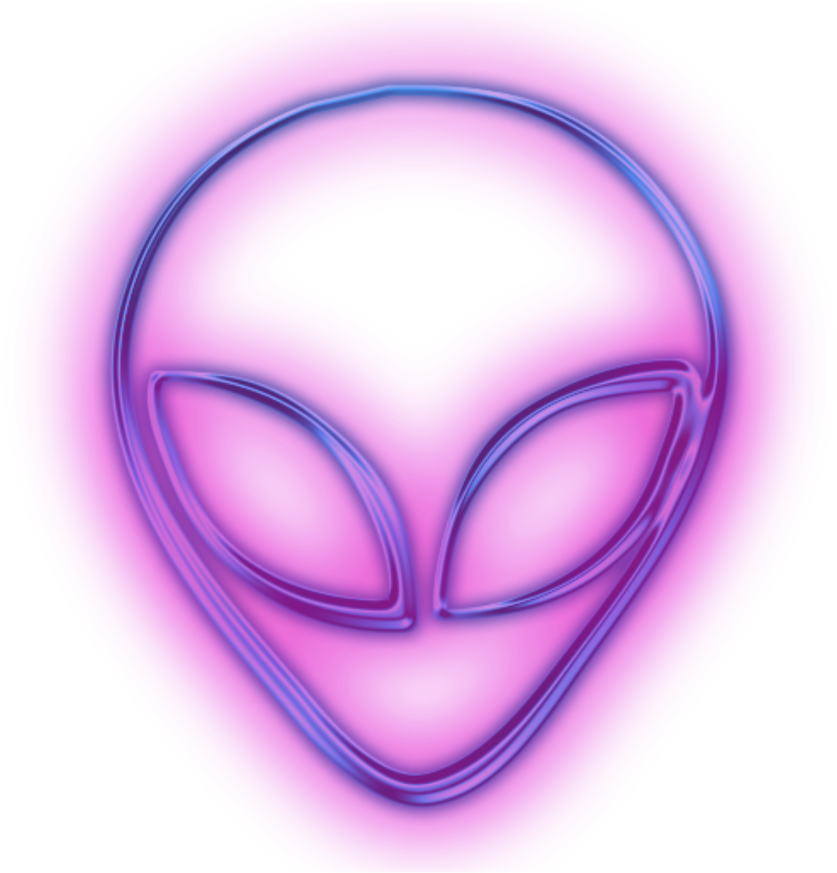 Download Neon Neoneffect Neonlights Alien👽 Alien - Cool Alien Neon PNG ...