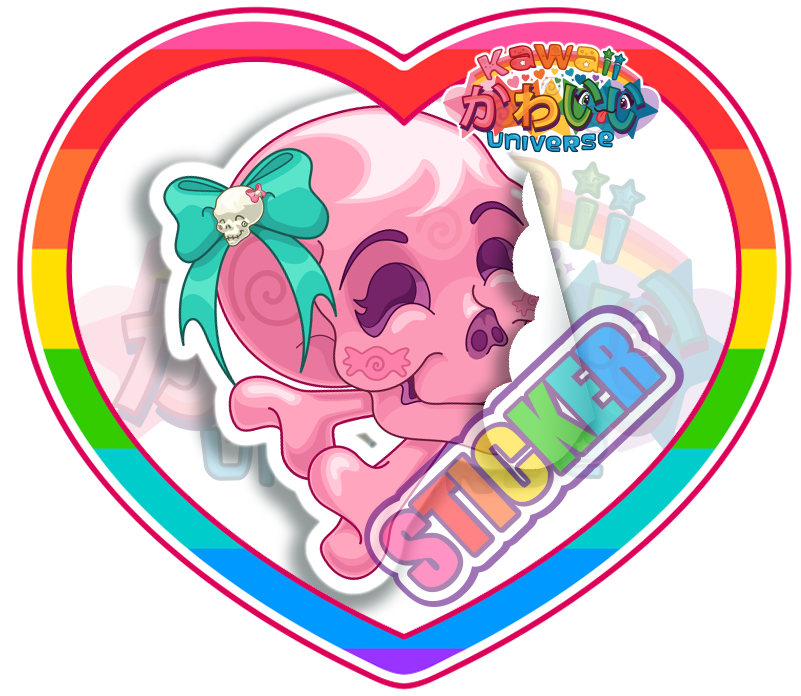 Download Cute Pink Skull Sticker PNG Image with No Background - PNGkey.com