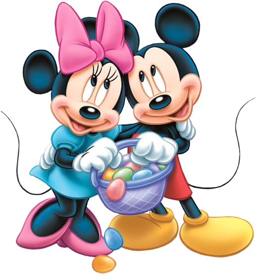 Easter Clipart Disney - Happy Easter Mickey And Minnie - Free ...