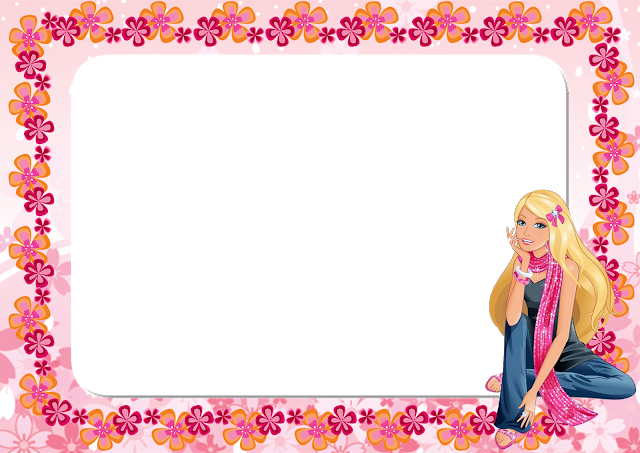 Barbie Clipart Flower - Barbie Borders And Frames - Free Transparent ...