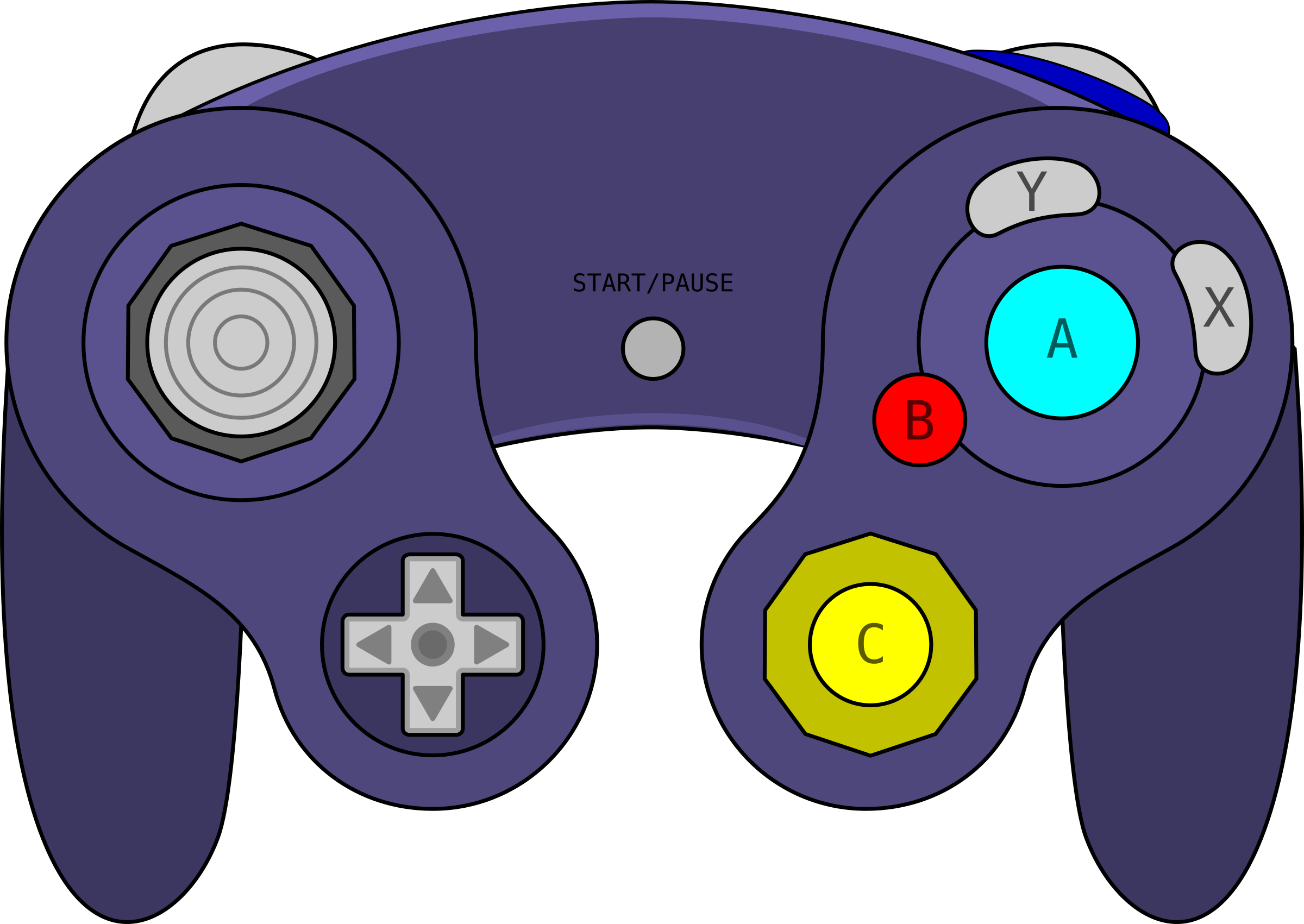 Free Vector Gamecube Gamepad Clip Art - Gamecube Controller Clip Art ...