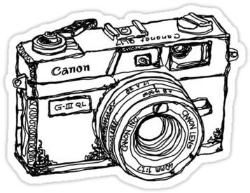 Download Drawn Camera Transparent - Laptop Stickers Black And White PNG ...
