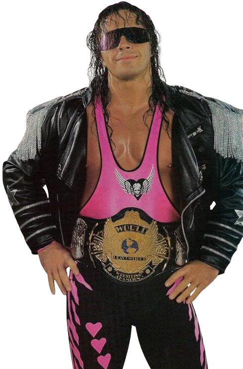Download (3/20/94 - Bret Hart Pink And Black PNG Image with No ...
