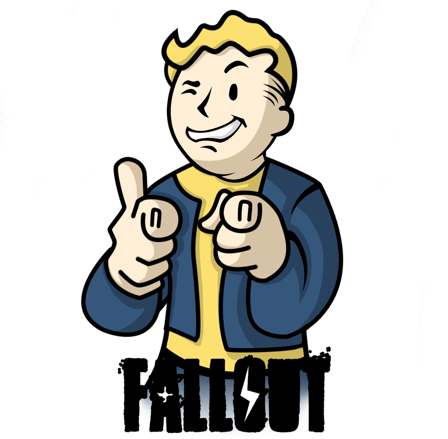 Download Vault Boy Stencil - Bethesda Fallout 4 Vault Boy Appliqu With ...