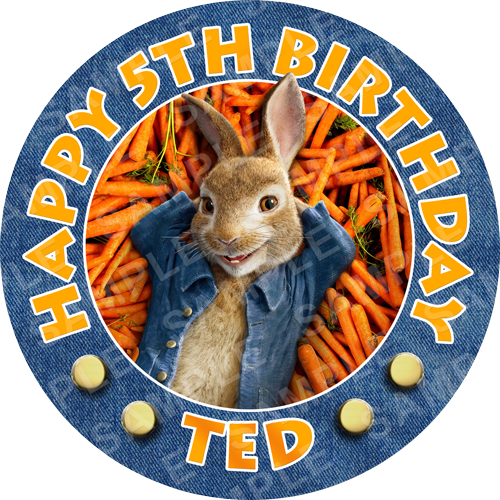 Download Peter Rabbit Edible Cake Topper - Badge PNG Image with No ...