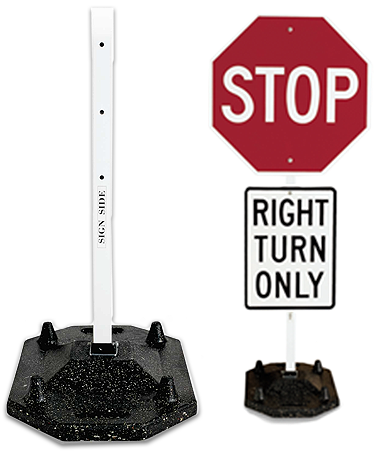 Download Portable Sign Stand With 10 Lb - Stop Sign PNG Image with No ...