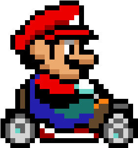 Download Evil Mario - Mario Kart Mario Pixel PNG Image with No ...