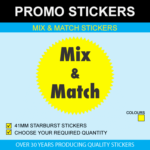 Download Mix Match Yellow - Special Offer Stickers PNG Image with No ...