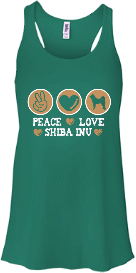 Download Peace Shiba Inu Dane Racerback Tank - Labrador Shirt, Peace ...