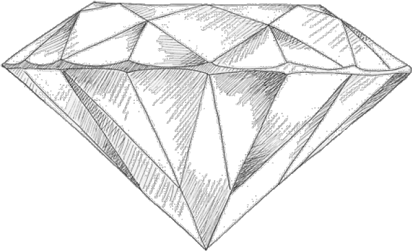 Download Drawn Diamonds Detailed - Pencil Drawing Of A Diamond PNG ...