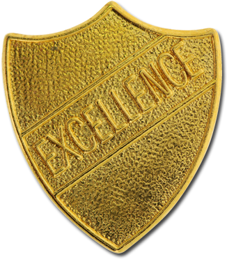 Excellence Metal Shield Badge - Shield Of Excellence 10 Studyladder ...