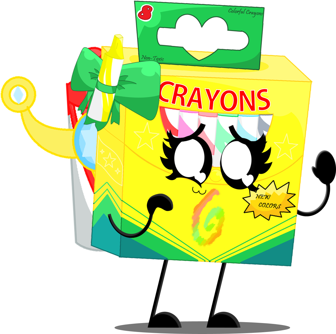 Download A0004-box Of Crayons - Bfdi Box Of Crayons PNG Image with No ...
