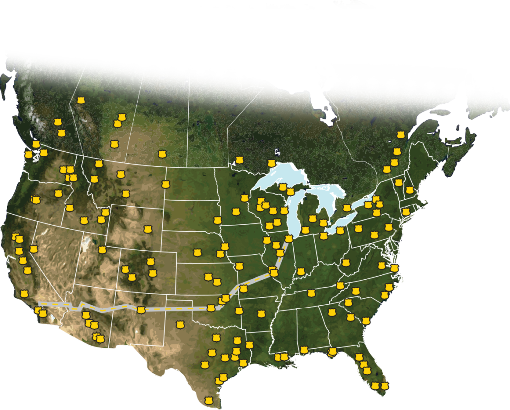 Download Awesome Camping World Locations Map - Mlb Fan Map Canada PNG ...