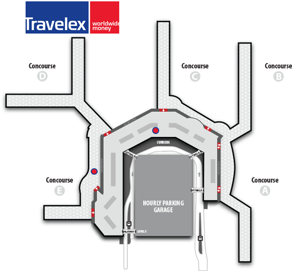 Download Travelex Map 0 - Uso Bwi Map PNG Image with No Background ...